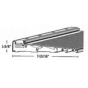 Exterior Inswing Threshold 7 13/16 inch with Composite Cap and Composite Bottom- Dark Bronze (36 inches Length -Uncut)