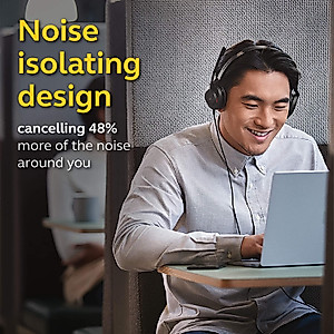 Jabra Evolve2 30 UC Wired Headset, USB-A, Mono, Black – Lightweight, Portable Telephone Headset with 2 Built-in Microphones – Work Headset with Superior Audio and Reliable Comfort