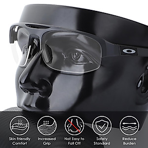 BLAZERBUCK Replacement Nose Pads Nose Piece for Oakley Mercenary OO9424 Sunglasses - Standard Black + Low Bridge Black