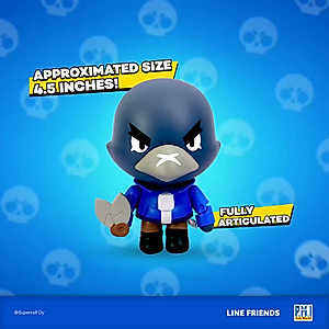 P.M.I. Brawl Stars Action Figure | Crow Figure | 4.5-Inch-Tall Collectibles | Brawl Stars Toy Figurine| Ofically Licensed Toys, Supercell, Gift for Video Gamer - Articulated Figure
