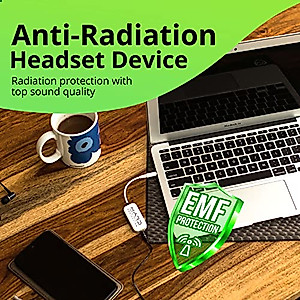 Shield Your Body Headset Anti Radiation Device, EMF Blocker Wire Headphone Accessory, Functional Air Tube Alternative with Improved Audio Quality, Compatible with 5G Devices and 3.5mm Headphones