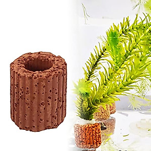 DGHAOP 10pcs Water Plants Cultivation Fixed Ring Base 25mm Aquatic Water Plant Fixed Ring for Aquarium Landscape Ceramic Plant Pot