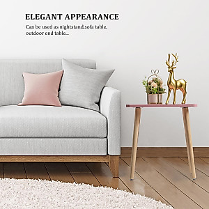 FORAOFUR Side Table Set of 2, Modern Side Table Accent Tables for Small Spaces, Wooden Home Decor, Easy Assembly