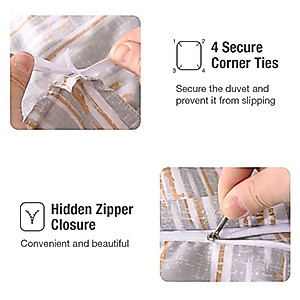 Lekesky Grey Duvet Cover Queen Size, Comforter Covers Queen 3pc Ultra Soft 100% Washed Microfiber Breathable Bedding Duvet Cover Set with Zipper Ties (1 Comforter Cover 90x90 +2 Pillow Cases)