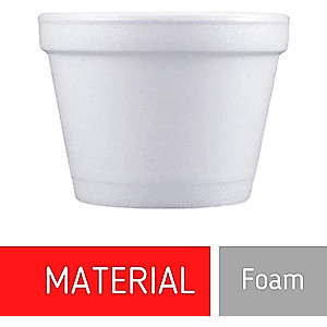 Mr. Miracle Foam Bowl with Lid for Hot and Cold Foods – 8 Ounce Disposable Soup Container with Vented Lid, Great for Ice Cream, Yogurt, Soup, Takeout [100 pack]