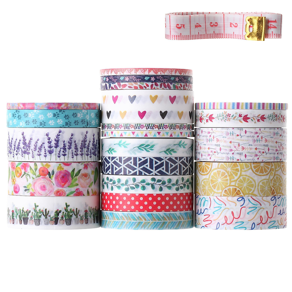 Mr. Pen- Washi Tape Set, 21 Rolls, Floral Washi Tape, Washi Tape, Bullet Journal Supplies, Decorative Tape, Cute Washi Tape, Washi Tape for Bible Journaling, Cute Tape, Bible Journaling Supplies