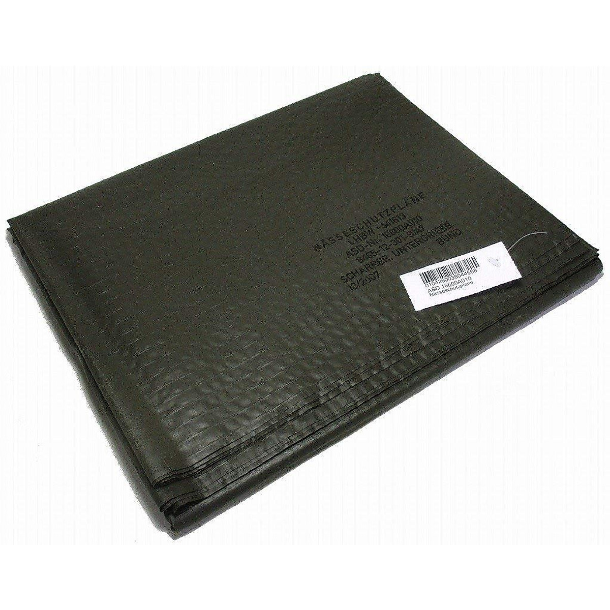 Militar German Army Issue Olive Waterproof Tarp 90x40 inch for Camping, Fishing, Outdoor Pursuits