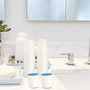Nicunom 400 Count White Paper Bath Cups, 2 oz Small Paper Disposable Bathroom, Espresso, Mouthwash Cups, Disposable Paper Cups for Coffee, Water, Tea, Juice