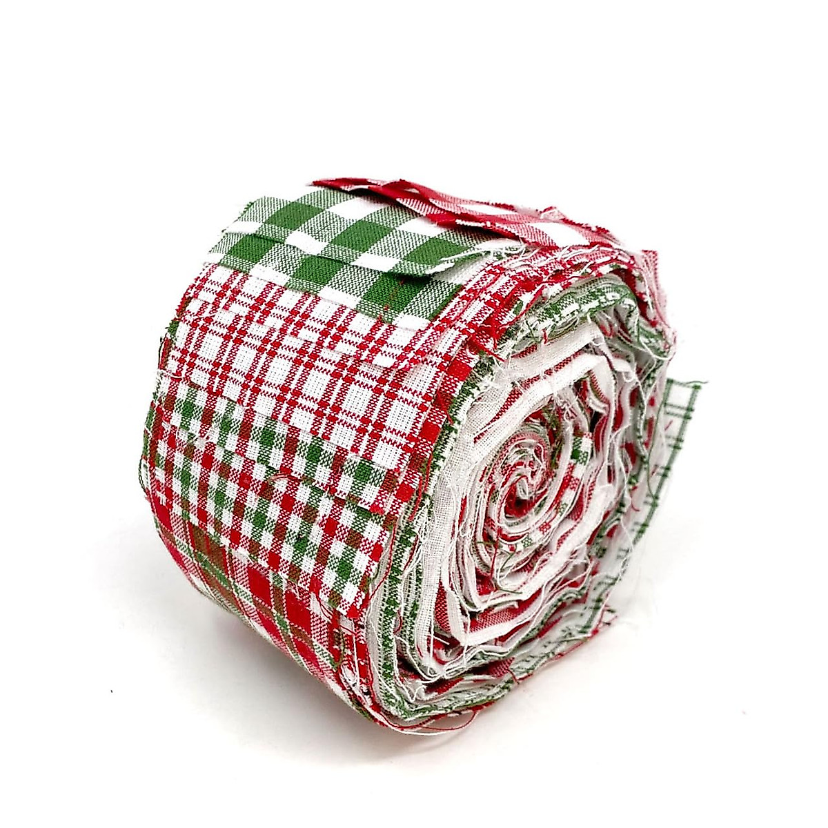 22 Merry Christmas Red and Green Homespun 100% Cotton Fabric 2.5" X 44" Precut Jelly Roll by JCS