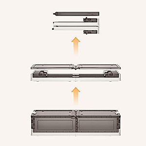 XIYAO 2 Pack under bed storage containers with wheels,60Qt plastic Stackable Collapsible storage bins with Dual-Hinged Lids for Bedroom Clothes Shoes Blankets(6.9" H)