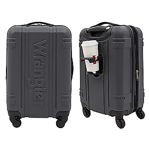 Wrangler Astral Hardside Luggage, Dark Shadow, 20-Inch Carry-On