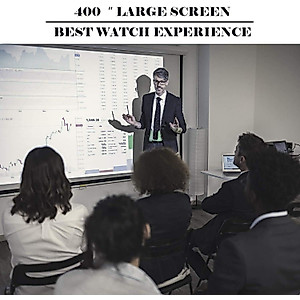 JIFAR HD Projector with WiFi and Bluetooth, 5G WiFi Native 1080P 12000L Outdoor Projector Support 4K 450" Display, Mini Portable Movie Projector, for PPT, Dolby, TV, VGA, Laptop, iOS & Android Phone