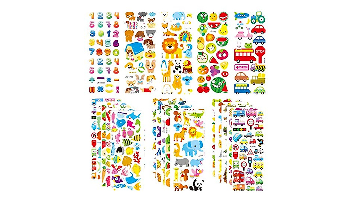 Cute Cartoon Bubble Stickers for Kids - 500+ Designs