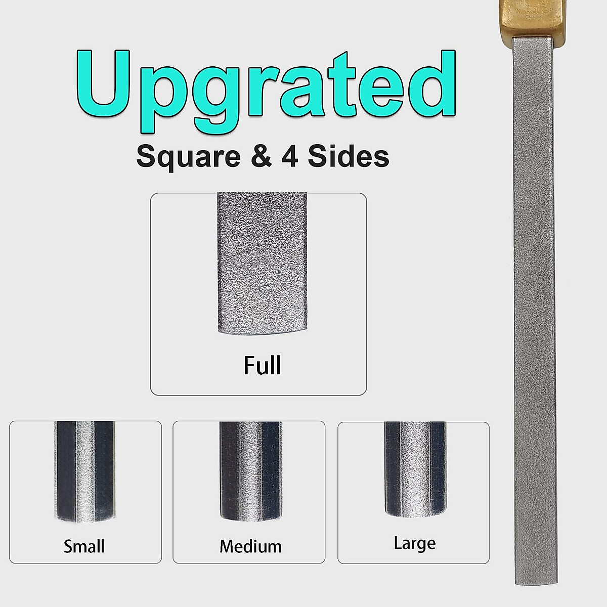 Upgrated Baroque Guitar Fret Crowning&Edge Dressing File 3 Slots Size & 1 full Grit Side Improved 4th Generation Repair Luthier Tools for Guitars,Ukulele,Bass,Banjo,Mandolin etc (4th Generation File)