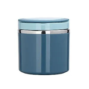 EliteZ Soup Bowls, Soup Containers with Lids, Portable Stainless Steel Breakfast Cup Soup Bowl Thermal Storage Container Sealed Bento Box with Handle (Blue 1000 ml)