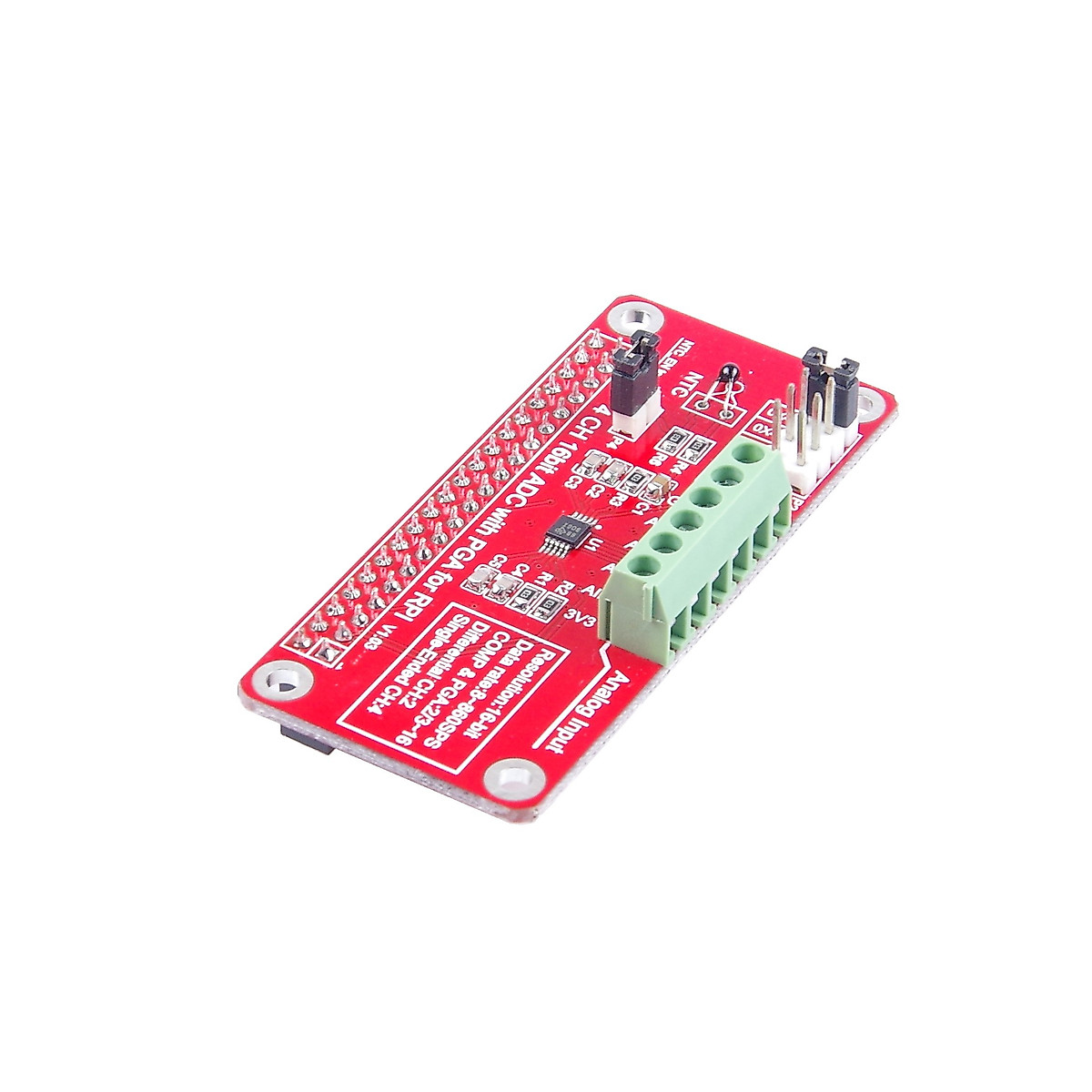 KNACRO 4-Channel 16Bit ADC with PGA for RPI Raspberry PI 16 Bits I2C ADS1115 Module ADC 4 Channel for Raspberry Pi 3/2 Model B/B+