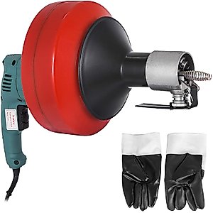 VEVOR 26FTx1/3Inch Electric Drain Auger, Plumbing Snake Drain Clog Remover Tools, Drain Cleaner Machine for Toilet, Sewer, Bathroom, Sink and Shower