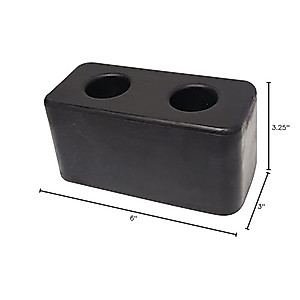 Rubber Molded Dock Bumper for Truck, Trailer & Loading Bays 3"X6"X3.25"