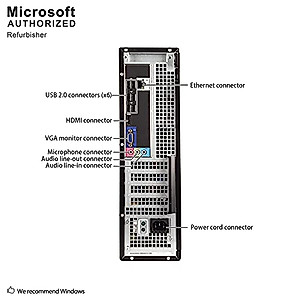 DELL Desktop Computer 3010 Intel Core i3-3220 3.30GHz 4GB DDR3 Ram 250GB Hard Drive DVD Windows 10 Pro (Renewed)']