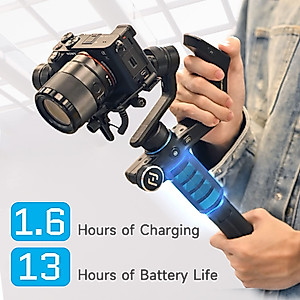 All in 1 Camera Gimbal Stabilizer - FeiyuTech SCORP Mini, Handheld Video Stabilizers for Mirrorless Camera, Gopro & Smartphone, 2.6 lb Payload, for Sony/Canon/Panasonic/Nikon/Fujifilm