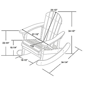 Outdoor Wood Rocker (Natural)