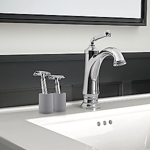 Linkidea 2 Pack Safety Razor Stand, Opening Dia 0.8" (2.2cm) Diatomite Men's Shaving Razor Holder for Bathroom Countertops, Compatible with Vikings, Merkur Double Edge Safety Razor (Grey)