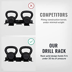 StoreYourBoard Electric Drill Storage Rack, Holds 4 Drills, Hanging Wall Mounted Organizer for Garage, Home, Workshop, Shed