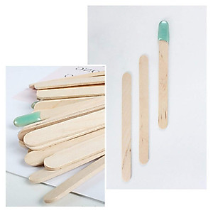 Liphontcta 400 Pcs Wax Spatulas, Wooden Wax Applicator Sticks Disposable Wooden Waxing Stick Hair Removal Stick Garden Sculpture Outdoor Decoration