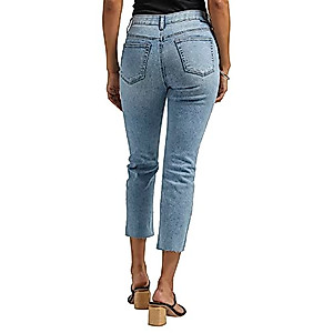 JAG Jeans Women's Petite Ruby Mid Rise Straight Crop Jeans, Nomadic Blue