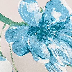 Yifasy Shelf Liner Blue Orchid Self-Adhesive Drawer Paper Furniture Sticker Decorative Flowers 118x17.7 Inch