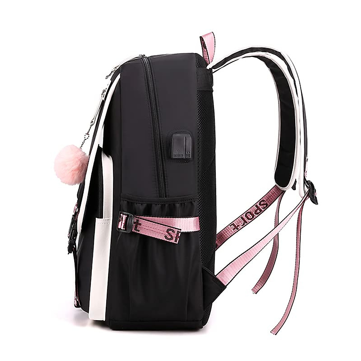 HXUANYU Backpack for Girls usb Backpack Suitable as Girls School Bags Girls Laptop Bag (black)