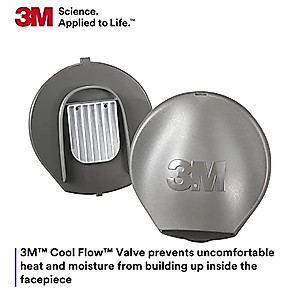3M Full Facepiece Reusable Respirator 6900, NIOSH, Large Lens, ANSI High Impact Eye Protection, Silicone Face Seal, Four-Point Harness, Comfortable Fit, Painting, Dust, Chemicals, Large