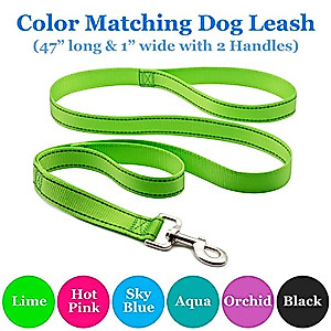 Reflective Personalized Dog Collar with Pet Name Phone Number Address for Small Medium Large Dogs Adjustable Size (XS S M L XL)