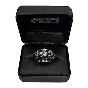 Harley-Davidson Men's Bar & Shield Bike Chain Ring, Sterling Silver HDR0260 (12)