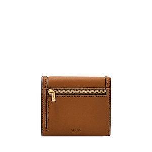 Fossil Women's Avondale Leather Trifold Wallet, Saddle (Model: SL8292216)