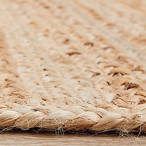 Handmade Natural Jute Braided Area Rug for Living Room Floor Decoration Rugs 4x6 Ft Brown