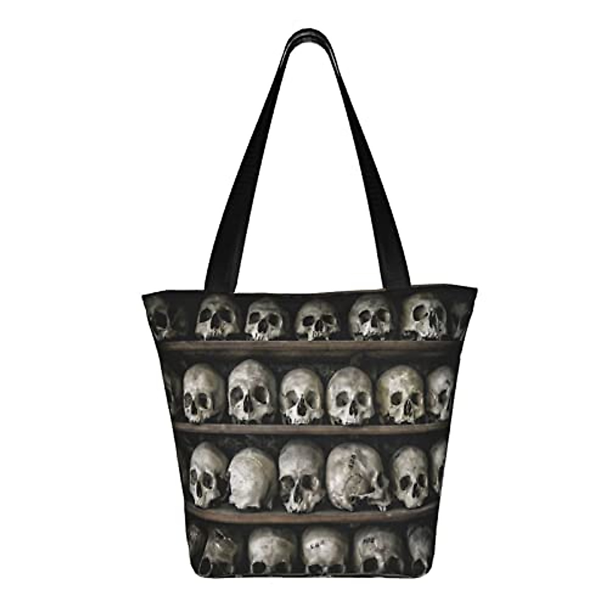 Skulls Head Bones Death Skull Women's Shoulder Handbag Portable Tote Bag Storage Handle Bag
