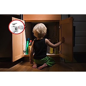 Generic Baby proofing Magnetic Locks for cabinets & Drawers, Easy Installation with Guide Included [8 Pack with 2 Keys] white