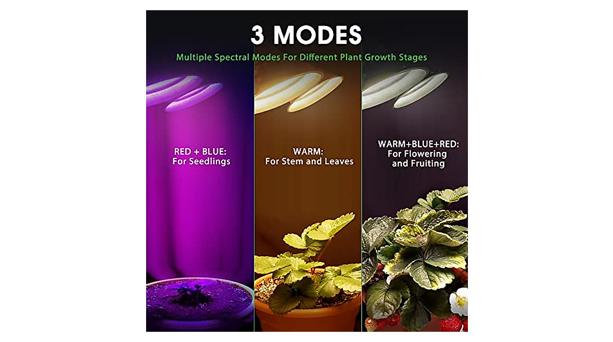 Briignite Grow Light, LED Grow Lights for Indoor Plants, Full Spectrum ...