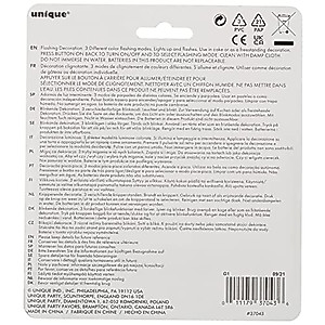 Unique Flashing Happy Birthday Cake Decoration, 4.5" x 3.5", Multicolor