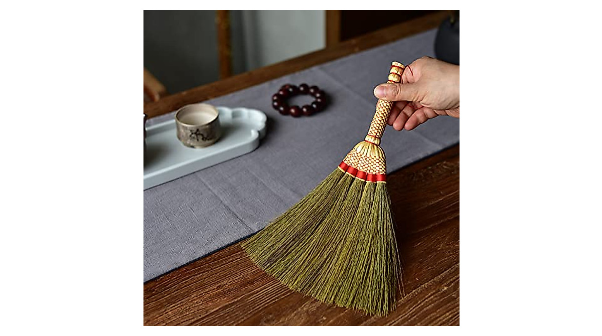MXY Handmade Mini Broom with Wooden Handle – Natural & Non-Static ...