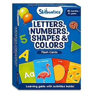 Skillmatics Thick Flash Cards for Toddlers - Letters, Numbers, Shapes & Colors, Montessori Toys & Games, Preschool Learning Activities and Toddler Toys for Kids 1, 2, 3, 4 Years