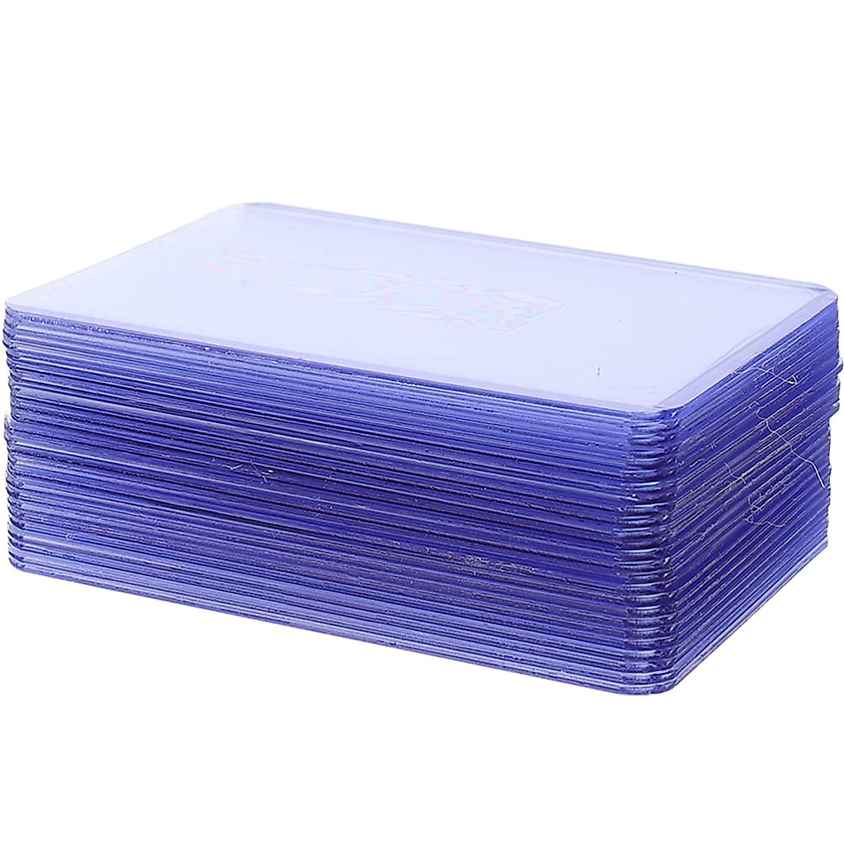 DOITOOL 50pcs Card Cover Hard Baseball Holder Baseball Display Playing Card Container Clear Case Membership to Someone Baseball Card Display Hard Plastic PVC Small Card