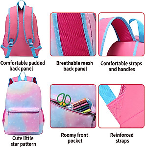 Lbsel Lightweight water resistant kids backpack for primary school boys and girls, ideal size for school and travel backpacks