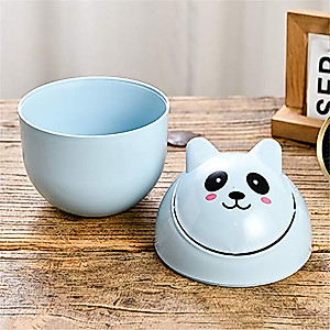 HPH Small Trash Can Desktop Trash Can for office Desktop Coffee Table Kitchen Small Garbage Can Cute Plastic Trash Can Shake Cover Bucket Small Paper Basket,Cyan,GH-2009-33
