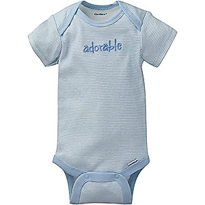 Gerber Baby Boys 5-Pack Short Sleeve Variety Onesies Bodysuits Stripe Bear 3-6 Months
