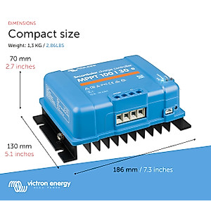 Victron Energy SmartSolar MPPT 100V 30 amp 12/24-Volt Solar Charge Controller (Bluetooth)