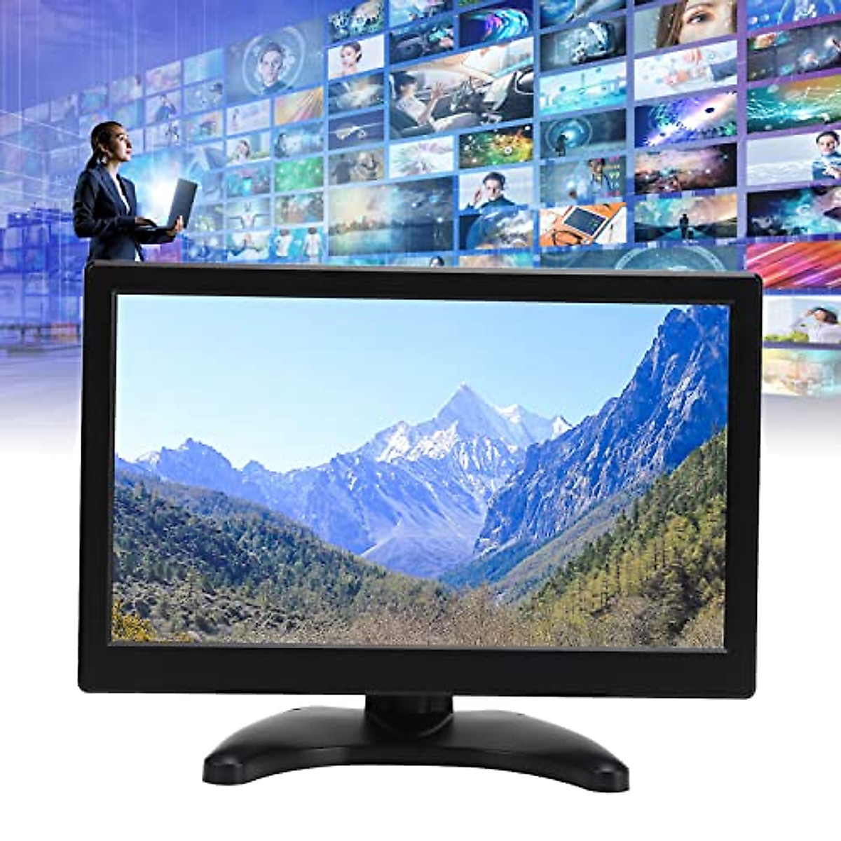 Acouto 11.6 Inch LCD Monitor Plastic LCD Screen Display with VGA HD Multimedia Interface Portable 1080P HD Color Display