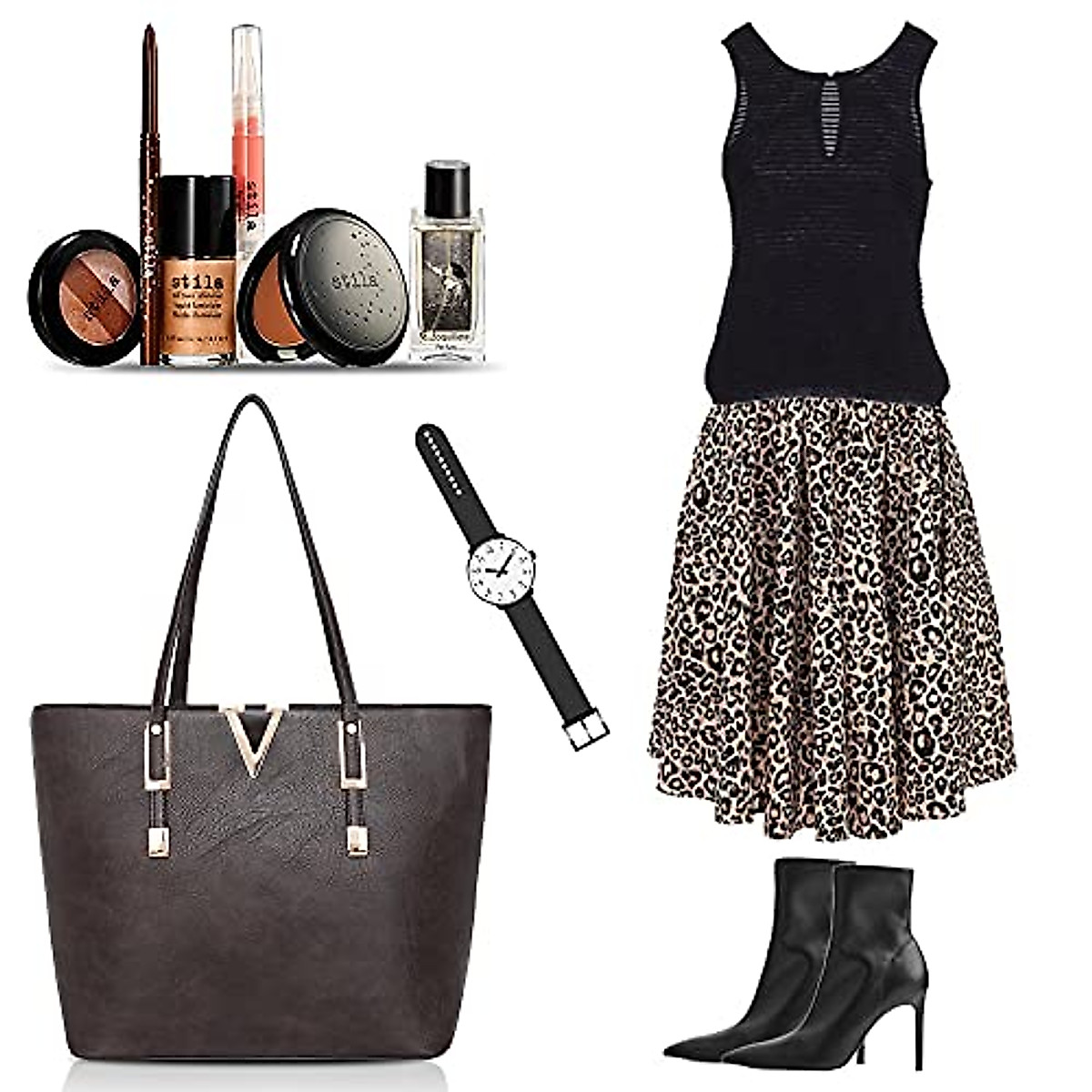 Montana West Tote Handbags for Women Vegan Leather Shoulder Bag Large and Medium 2PCS Purses Set B2B-MWC2-034CF