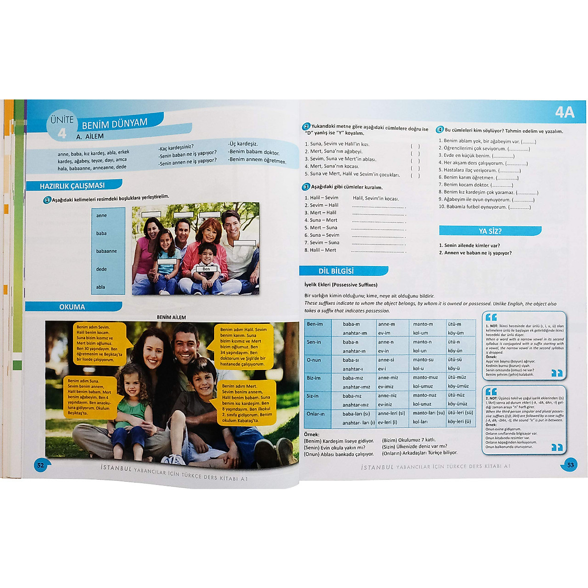 Istanbul A1 Turkish Language Course Book Set Beginner Level with Workbook